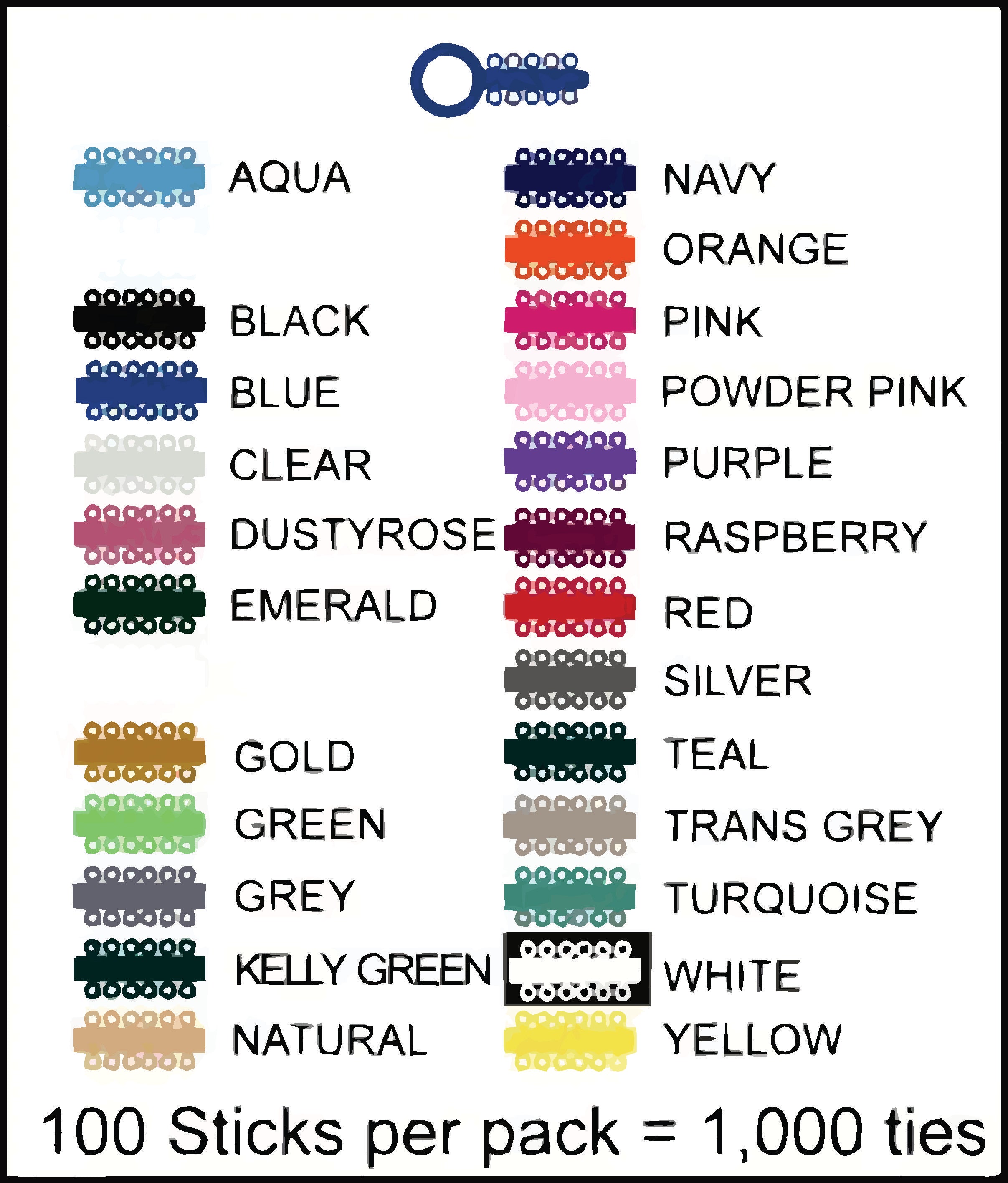 Bracket Ties *See Selected Colors On Sale* | Express Dental Products, Inc.